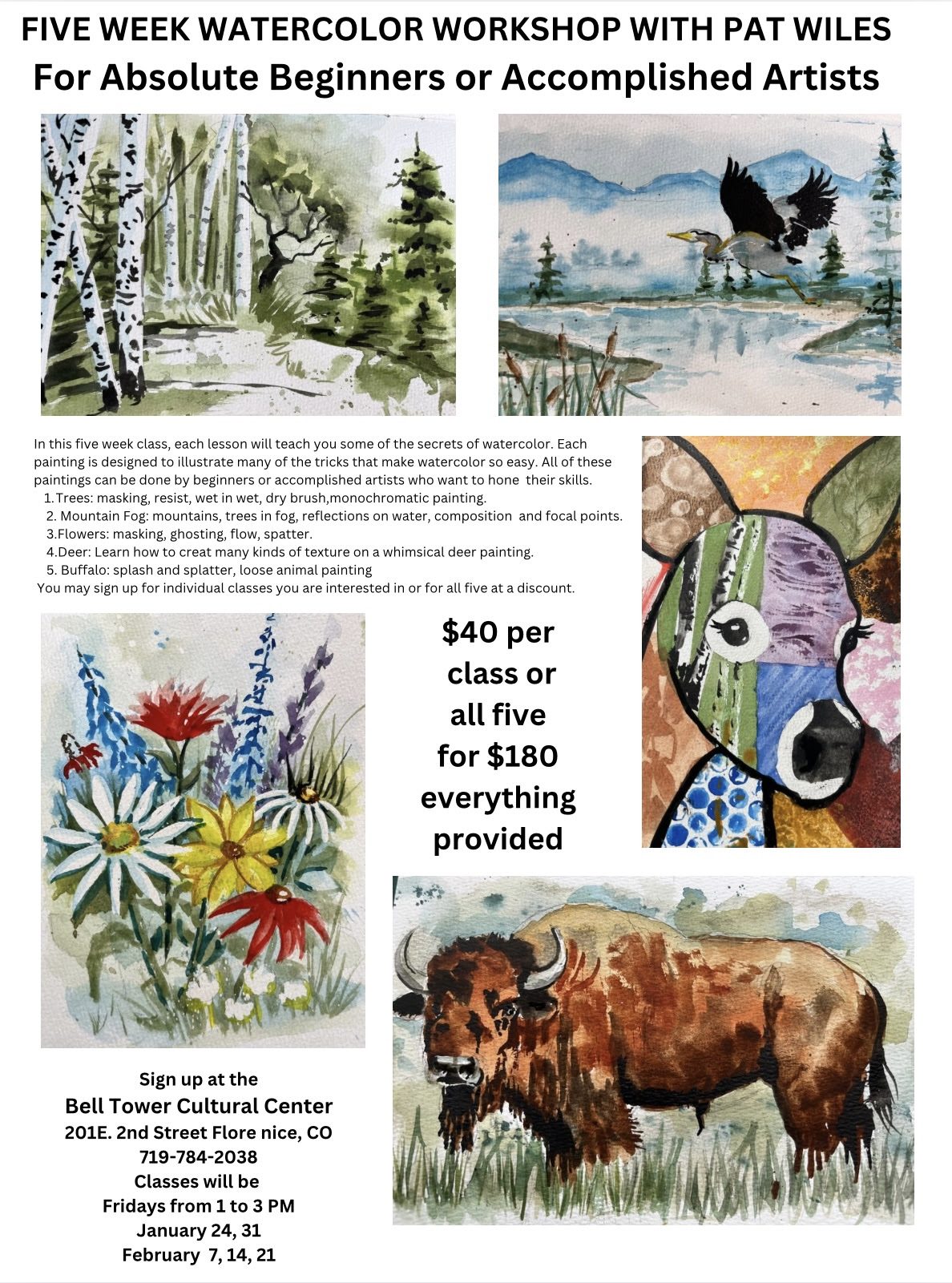 Bell Tower watercolor class Pat Wiles | Fremont360